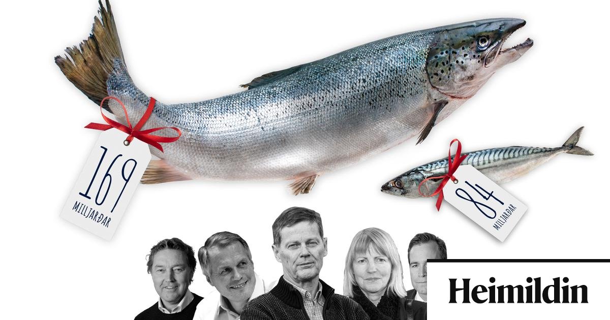 Íslenska ríkið gefur stór­útgerðum og lax­eldis­fyrirtækjum kvóta fyrir ...